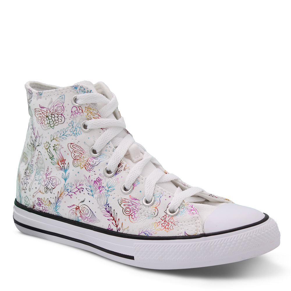 Converse Chuck Taylor All Star Hi Butterfly Print Kids Sneakers ...